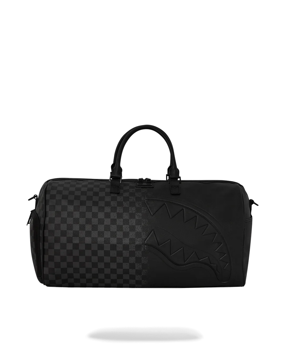 Sprayground Spray Spritz Grey Check Black Duffle Bag – 3KICKS