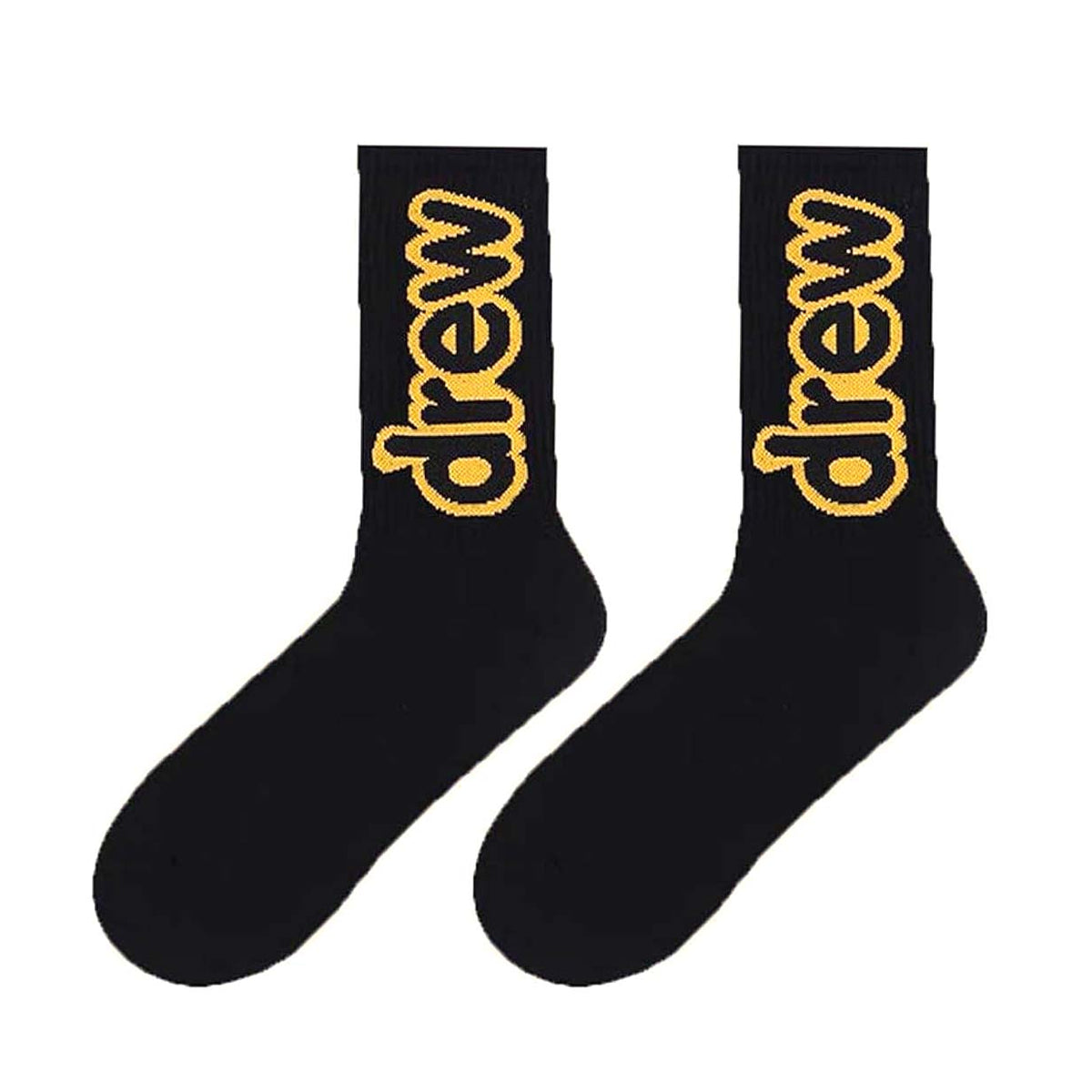 Shop Drew House Black High Socks at 3KICKS Dubai