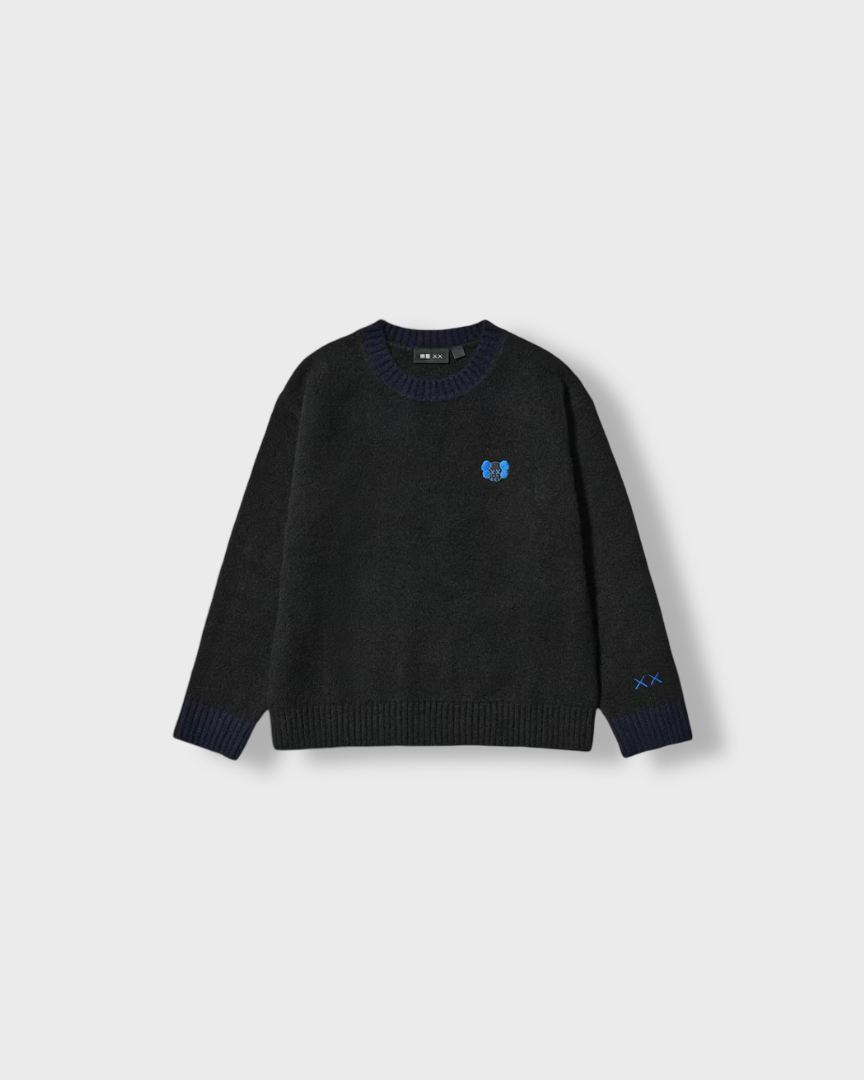 Uniqlo x KAWS Lambswool Crewneck Sweater Navy – 3KICKS