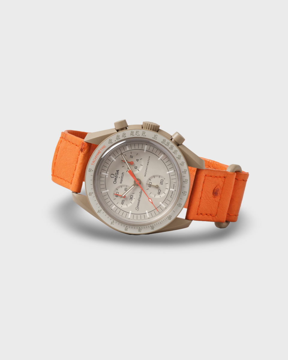 Omega X Swatch Bioceramic MoonSwatch Mission To Jupiter Ostrich Skin S ...